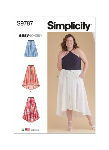 PDS9787 | Women's Skirt With Hemline Variations | Simplicity