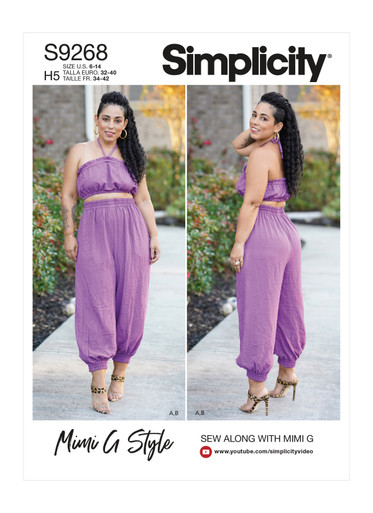 S9268 (PDF) | Simplicity Sewing Pattern Misses' Bra Top & Gathered ...
