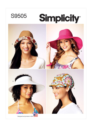 S9505 | Hats in Four Styles | Simplicity