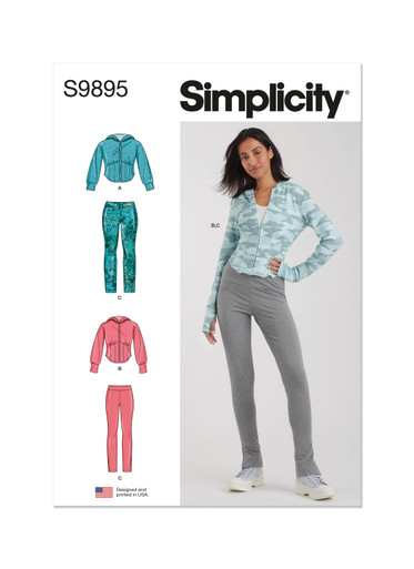 S9895 (PDF) | Misses' and Women's Jacket and Knit Leggings | Simplicity