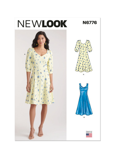 N6776 | Misses' Dress With Sleeve Variations | New Look