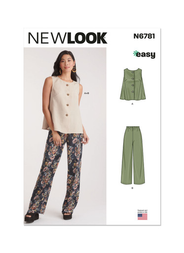 N6781 | Misses' Top and Pants | New Look