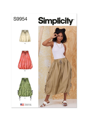 S9954 (PDF) | Simplicity Sewing Pattern Misses' Skirts | Simplicity