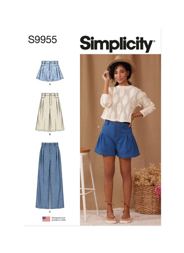 S9955 (PDF) | Simplicity Sewing Pattern Misses' Shorts and Pants ...