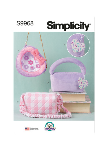 S9968 (PDF) | Simplicity Sewing Pattern Bags and Charm by Carla Reiss Design | Simplicity