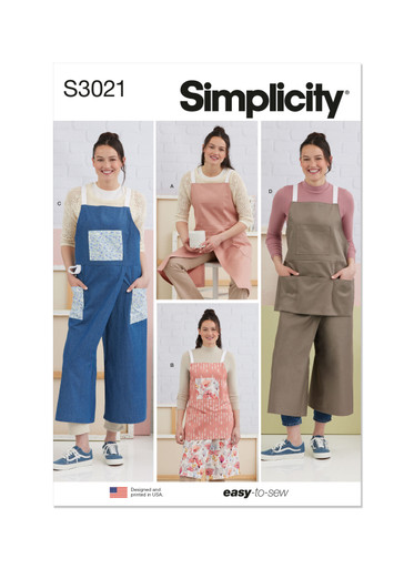 S3021 | Simplicity Sewing Pattern Misses' Aprons and Pant Aprons ...