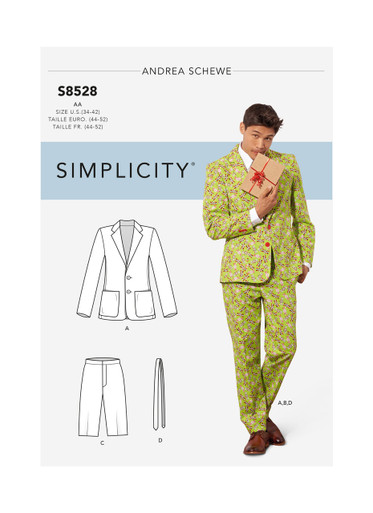 S8528 (PDF) | Simplicity Sewing Pattern Men's Costume Suit | Simplicity