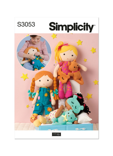 S3053 (PDF) | Simplicity Sewing Pattern Stuffed Dolls with Clothes by Elaine Heigl Designs ...