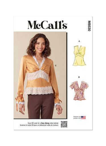 M8530 (PDF) | Misses' Tops | McCall's