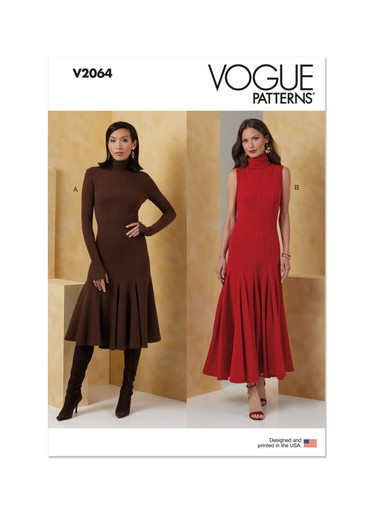 V2064 | Misses' Knit Dresses | Vogue Patterns