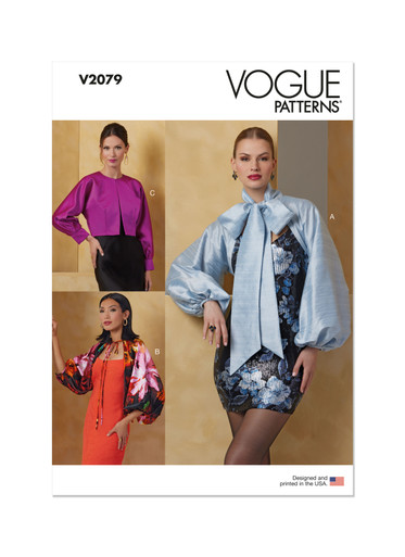 V2079 | Misses' Bolero Sleeves in Three Styles | Vogue Patterns
