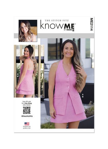 ME2114 (PDF)| Know Me Sewing Pattern Misses' Top and Skirt by The ...