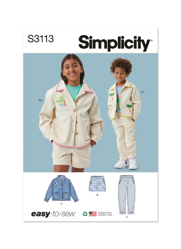 S3113 (PDF) | Simplicity Sewing Pattern Children's or Girls' and Boys ...