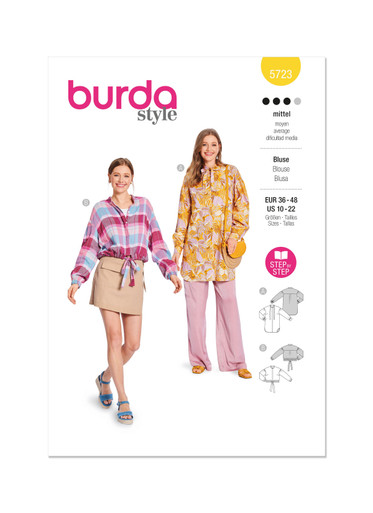 BUR5723 | Burda Style Sewing Pattern 5723 Misses' Blouse | Burda Style ...
