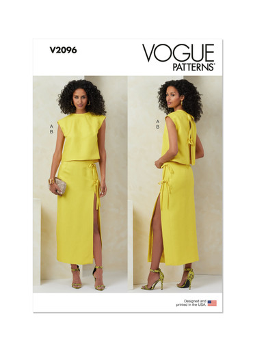 V2096 | Vogue Patterns Misses' Top and Skirt | Vogue Patterns