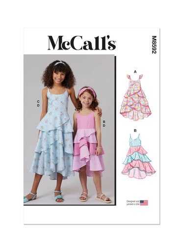 M8592 (PDF) | McCall's Sewing Pattern Children's and Girls' Dresses and ...