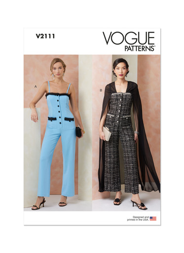 V2111 (PDF) | Vogue Patterns Misses' Jumpsuits | Vogue Patterns