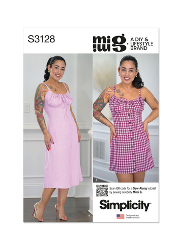 S3128 (PDF)| Simplicity Sewing Pattern Misses' Dress in Two Lengths by Mimi G Style | Simplicity