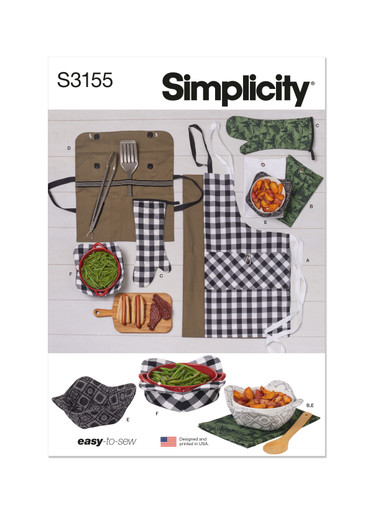 S3155 (PDF) | Simplicity Sewing Pattern Outdoor Grill and Picnic Accessories | Simplicity