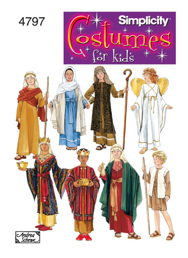 S4797 | Simplicity Sewing Pattern Boys' & Girls' Nativity Costumes ...