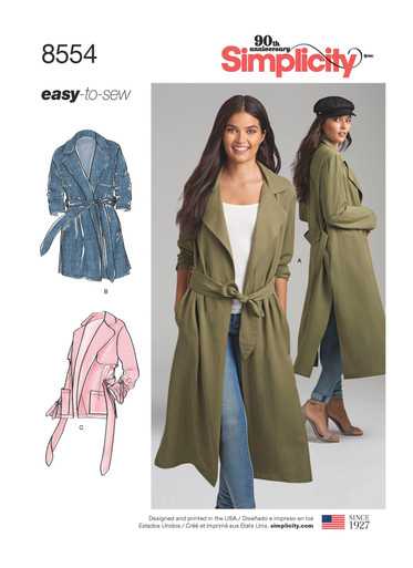 S8554 | Simplicity Sewing Pattern Misses' & Miss Petite Coats and ...