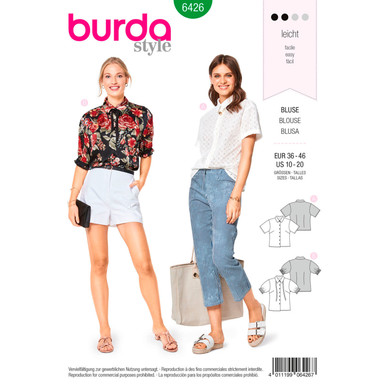 BUR6426 | Burda Style Sewing Pattern Misses' Fancy Summer Blouses ...
