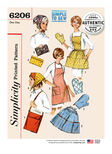 S6206 | Simplicity Sewing Pattern Vintage Gifts and Kitchen Accessories ...