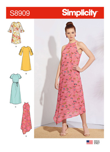 S8909 | Simplicity Sewing Pattern Misses' Dresses | Simplicity