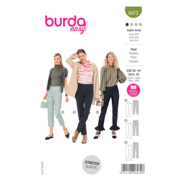 BUR6072 | Burda Style Sewing Pattern Misses' Trousers and Pants in a ...