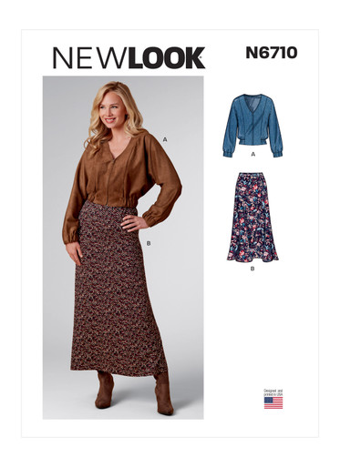 N6710 | New Look Sewing Pattern Misses' Jacket and Skirt | New Look