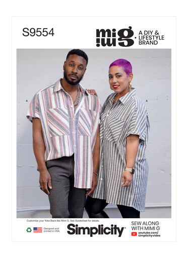 S9554 | Unisex Shirt in Two Lengths | Simplicity