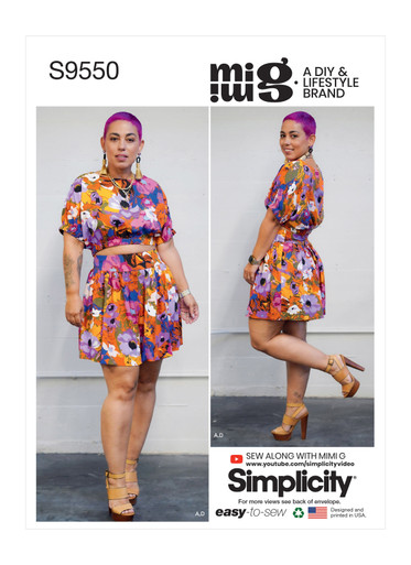 S9550 | Misses' Tops, Skirt and Shorts | Simplicity