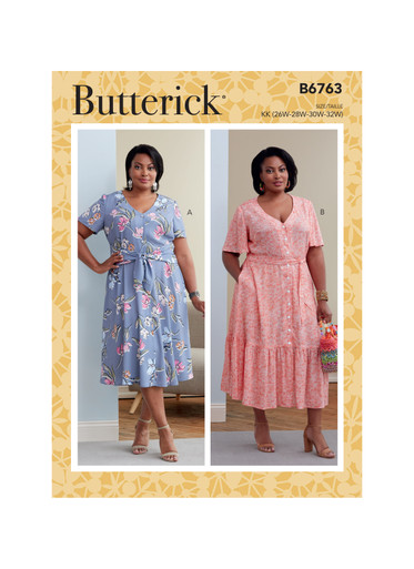 B6763 (PDF) | Women's Dresses | Butterick Patterns