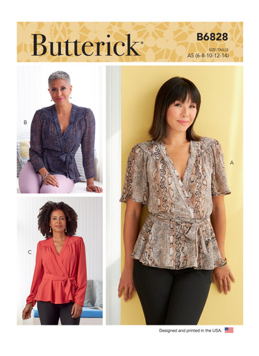 B6828 (PDF) | Misses' Tops | Butterick Patterns