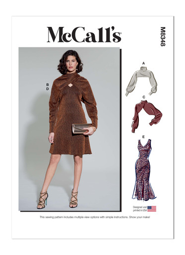 M8348 | Misses' Dress and Shrug | McCall's Patterns