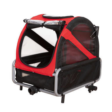 Mini DoggyRide dog bike trailer by Dutch Dog, Free UK Shipping! Red