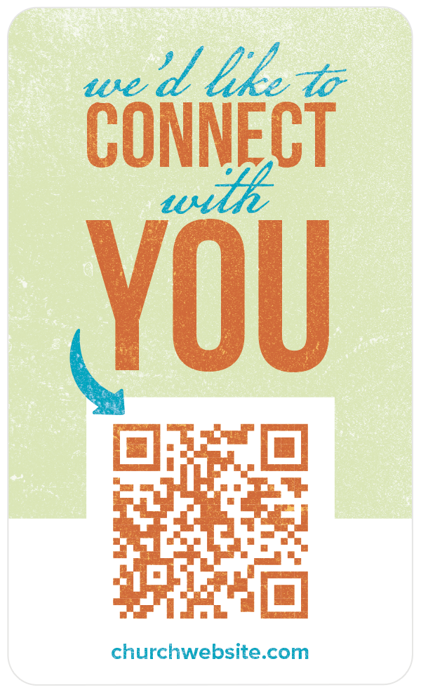 Connect Card Minimal Orange Blue
