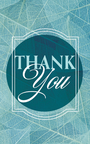 Gospel Tract Thank You Blue Texture