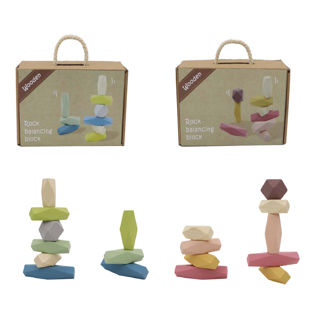 Wooden Stacking Stone Blocks