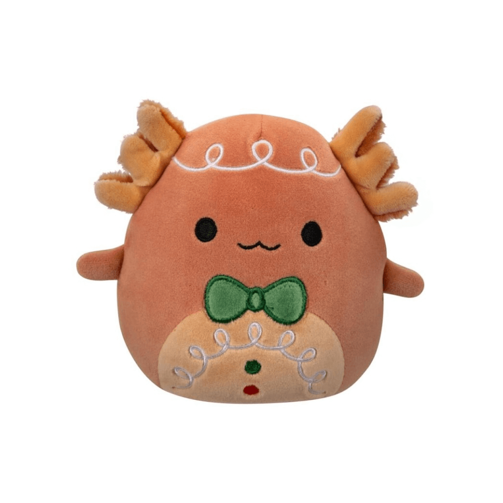 Squishmallow Christmas 7.5 Inch - Den Brown Gingerbread Axolotl ...