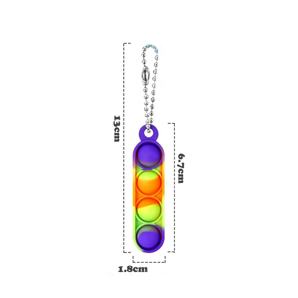 Mini Pop It Fidget Keychain