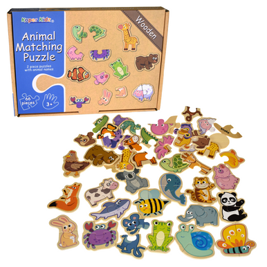 Animal Matching 2 Piece Puzzles - Sensory Oasis for Kids
