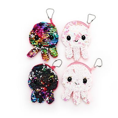 Octopus Sequin Key Chain Purse - Sensory Oasis for Kids