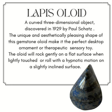 Lapis Oloid Gemstone I Fun STEM Fidget I Sensory Oasis