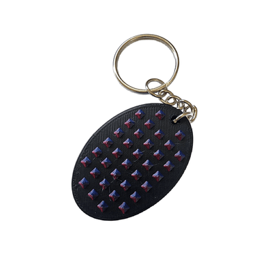 Spiked Oval Fidget Keychain