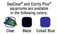 SeaClear 46-Gallon 36"Lx16.25"Wx20"H Bow Front Acrylic Fish Tank 10-100 ...