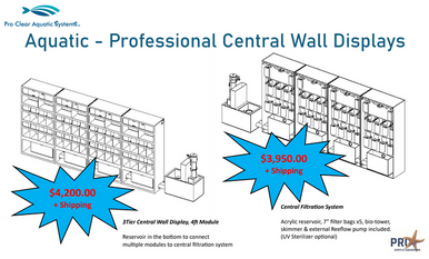 ProClear ProStar Professional Central Wall Display 3Tier 4ft Module