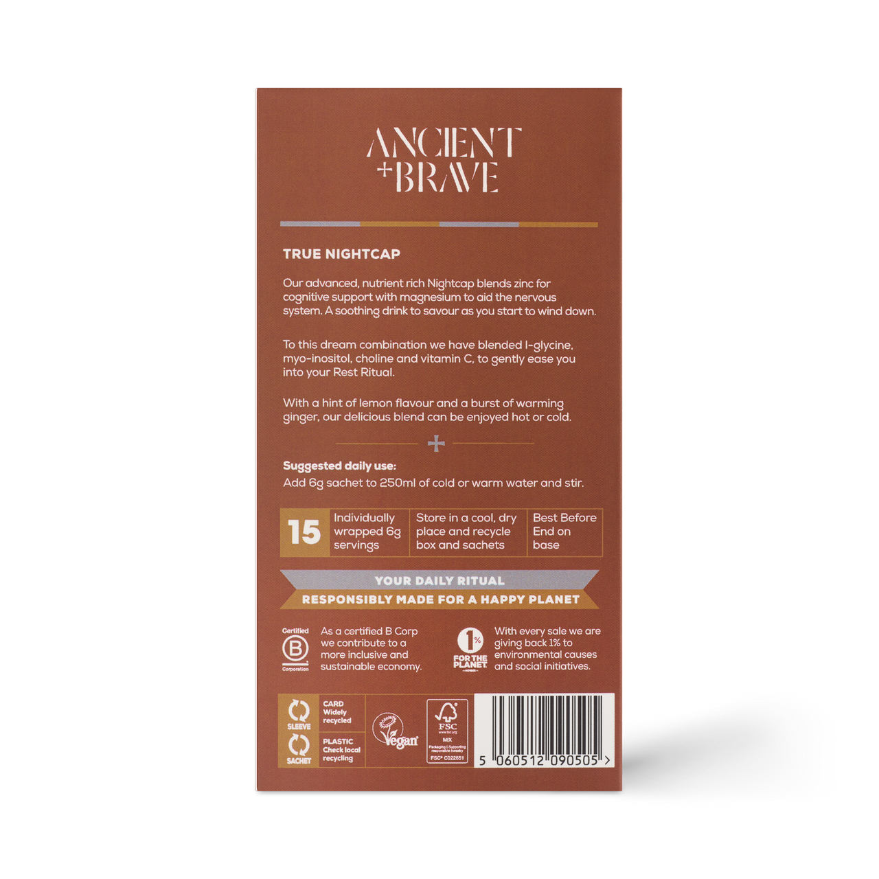 Ancient + Brave True Night Cap Sachets | Bath & Unwind | Official Stockist