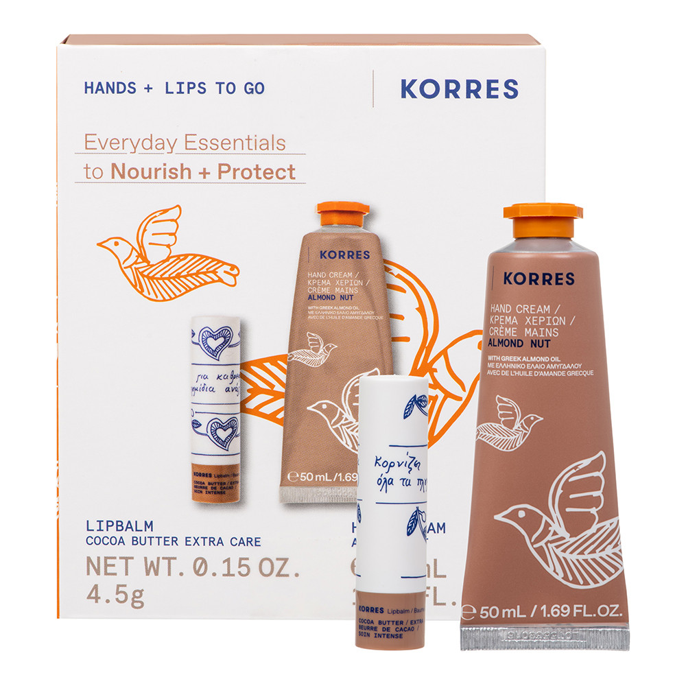 Korres Almond Nut Hand Cream & Cocoa Butter Lip Balm | Bath & Unwind ...