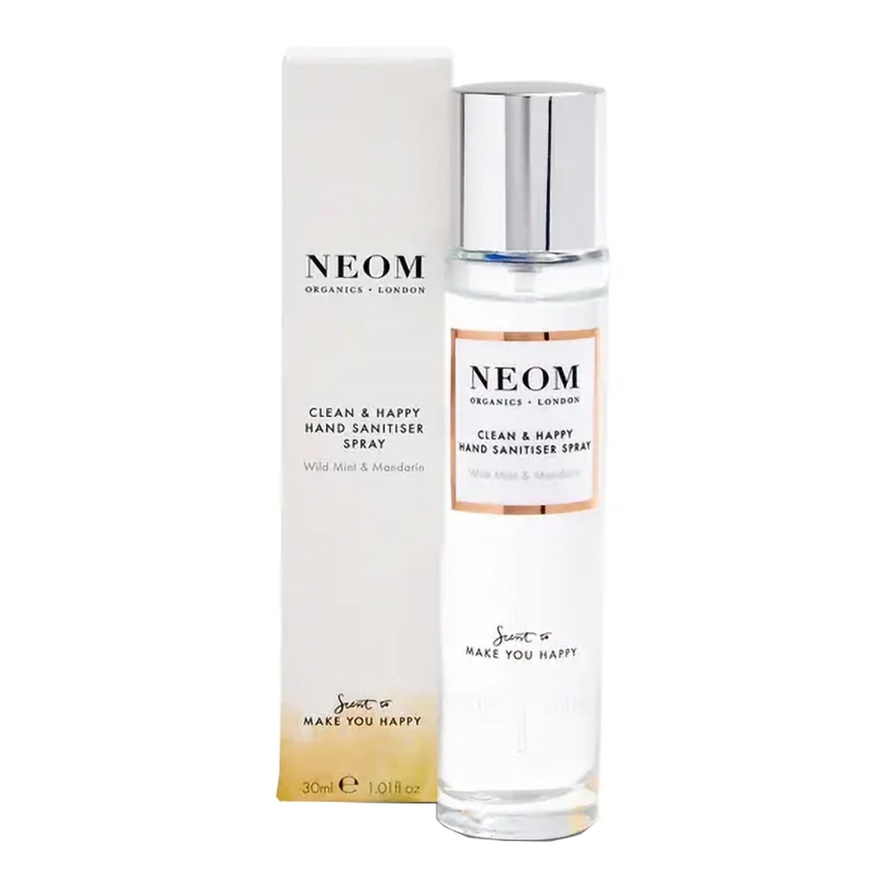 Neom Clean & Happy Hand Sanitiser Spray | Bath & Unwind | Official Stockist